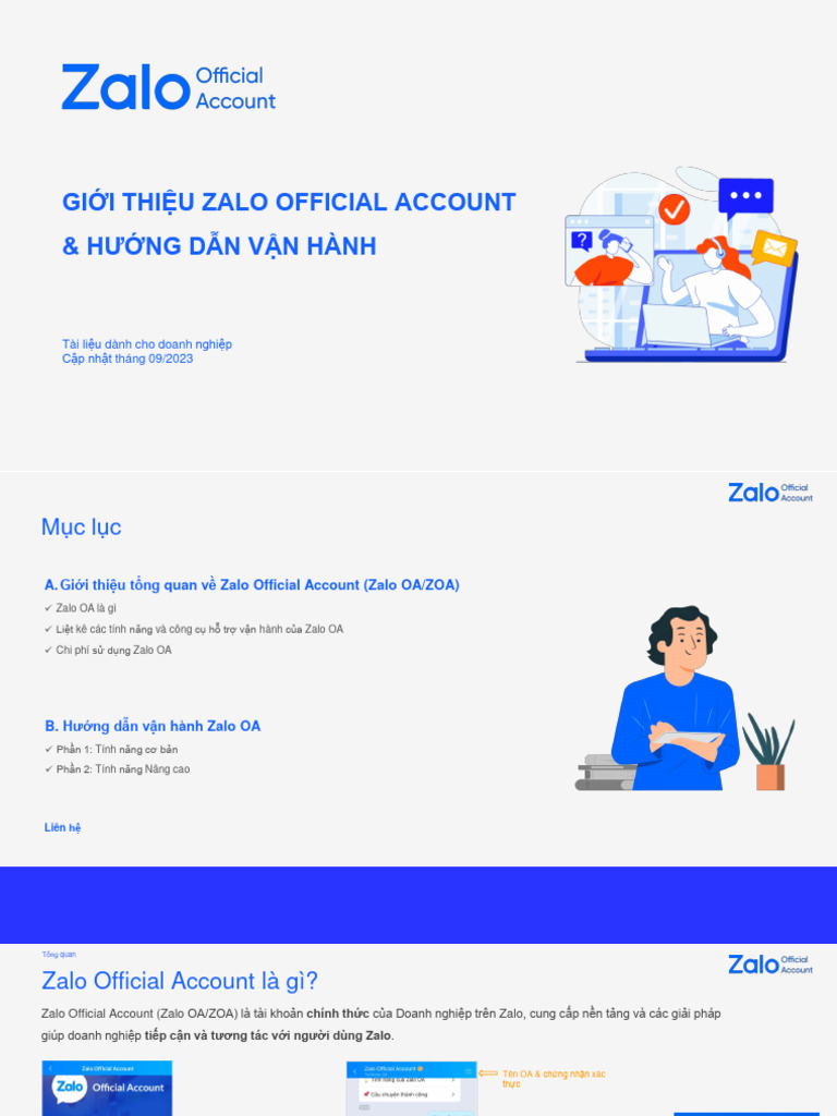 202309 - Zalo OA - Giới thiệu & Hướng dẫn vận hành Zalo Official Account - v1 | PDF