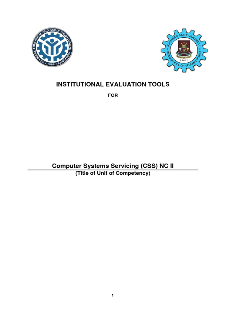 Institutional Assessment Tool CSS2019 Batch Final | PDF | Usb | Computer Hardware