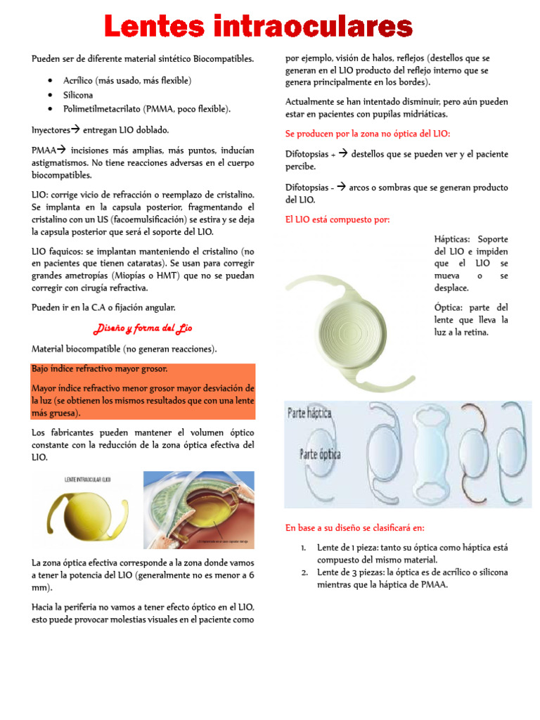 LIO | PDF | Óptica | Córnea