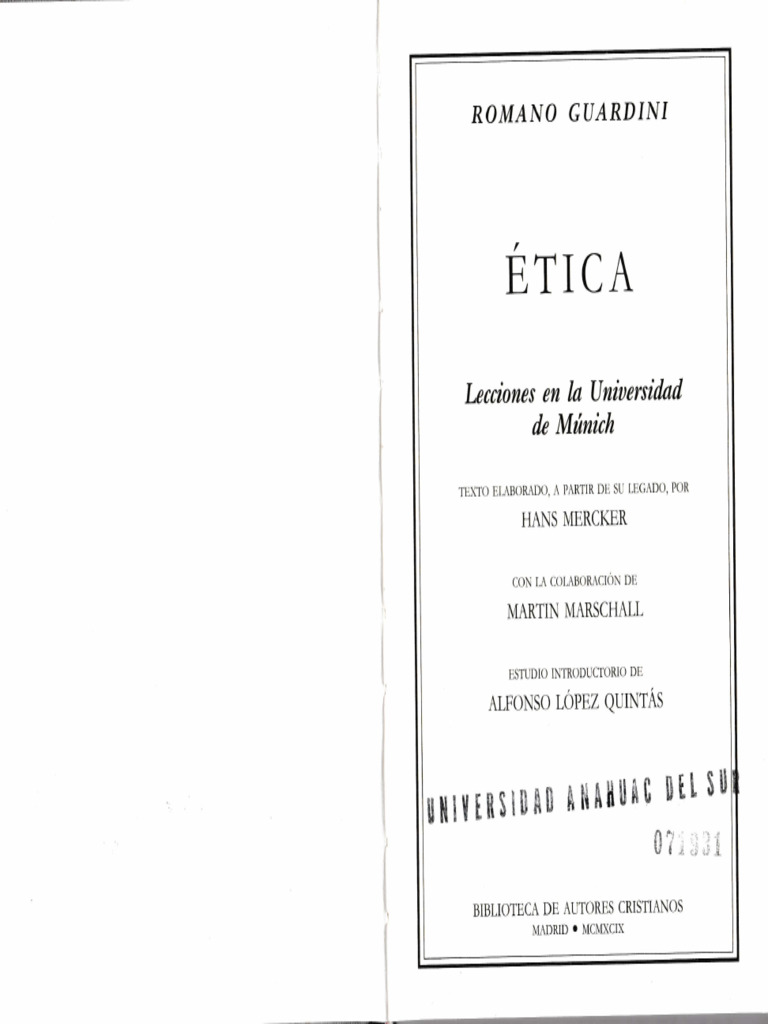 GUARDINI, Romano, Ética (1, cap. 3 La conciencia moral) | PDF | Verdad | Moralidad
