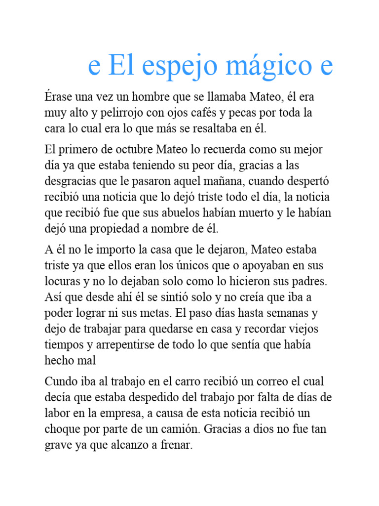 El Espejo Magico | PDF