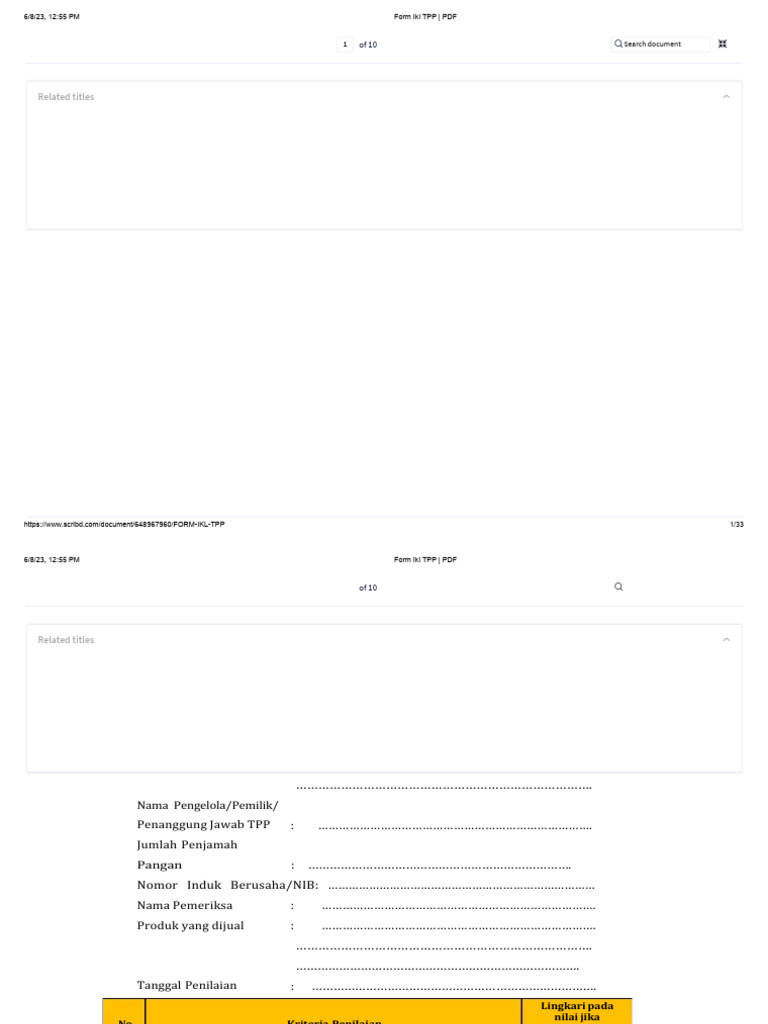 Form Ikl TPP - PDF | PDF