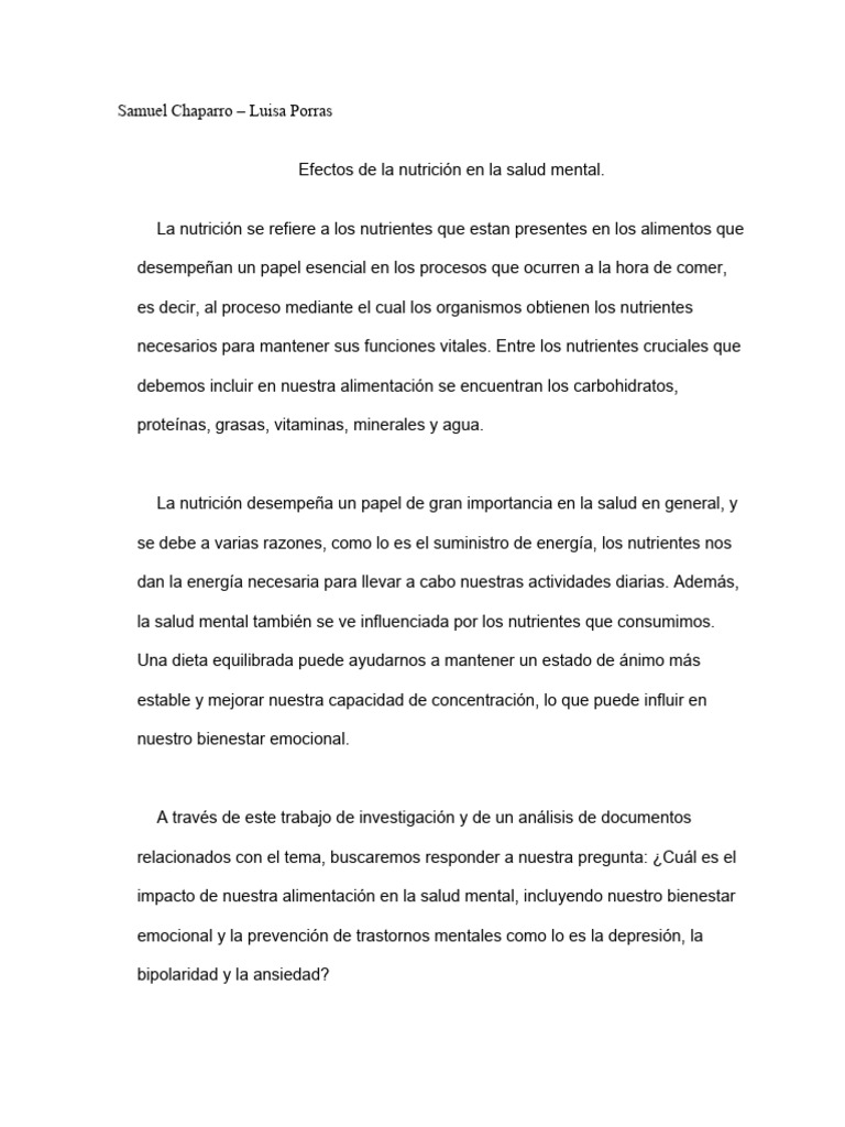 Analisis de Documentos TSG | PDF | Nutrición | Dieta y nutrición Analisis de Documentos TSG | PDF | Nutrición | Dieta y nutrición