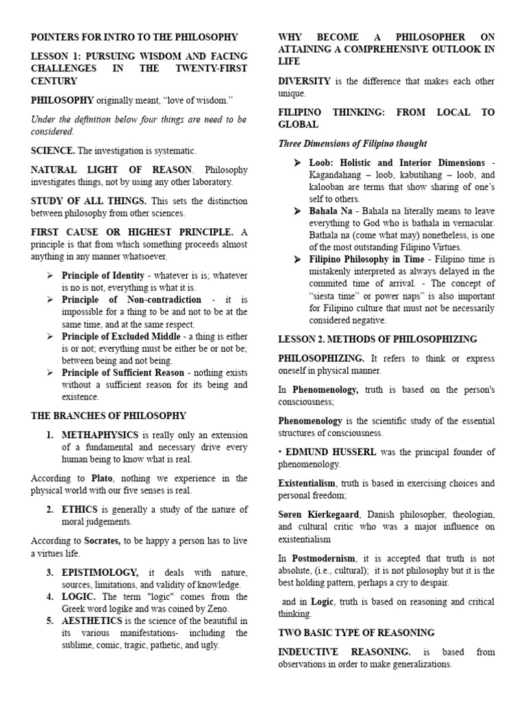 Introduction to 21st Century Philosophy | PDF | Reason | Phenomenology ...