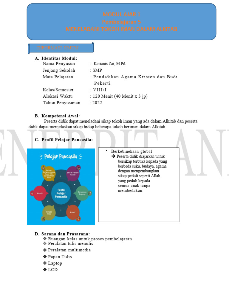 Modul 5 Pembelajaran SMP - Docx 5 | PDF | Seni & Disiplin Bahasa