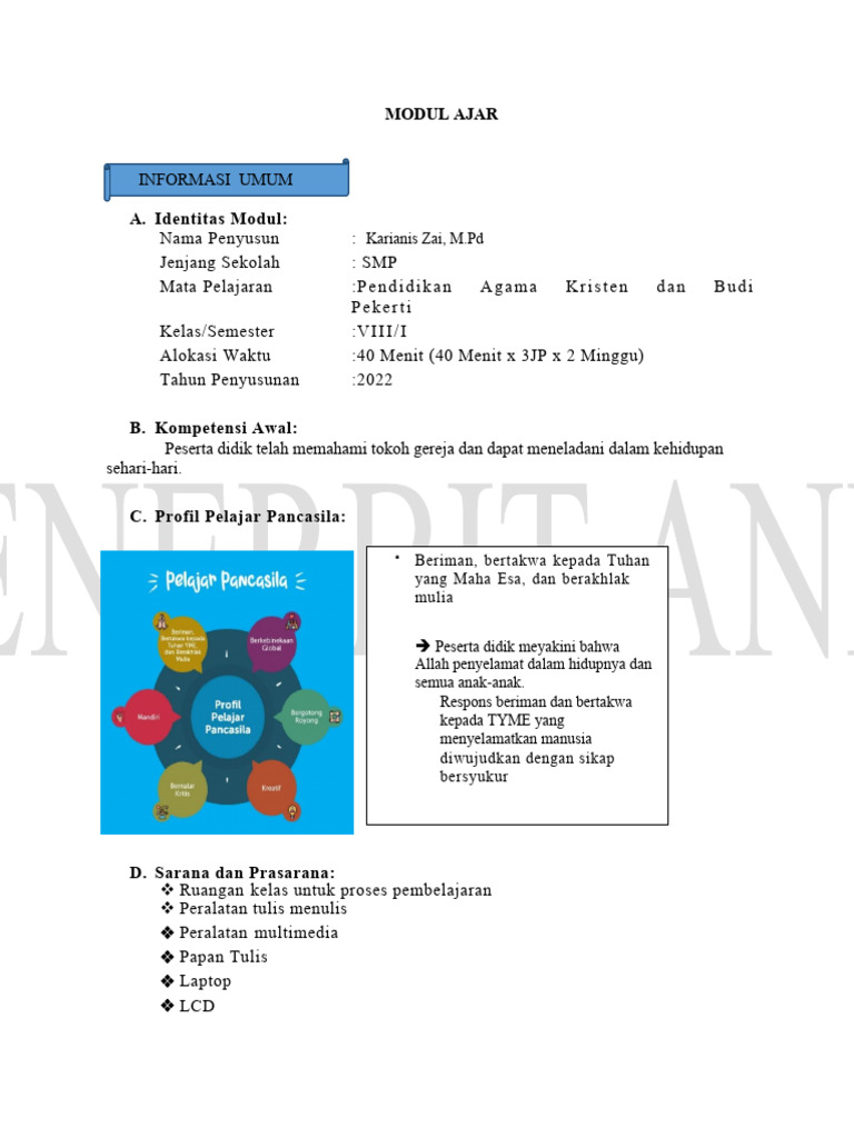 Modul 6 Oembelajaran SMP - Docx 6 | PDF