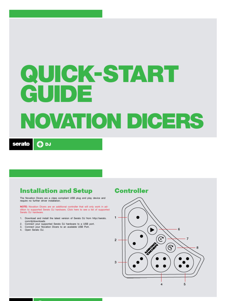 Novation Dicers Quickstart Guide for Serato DJ 1 | PDF | Computer Hardware | Computing