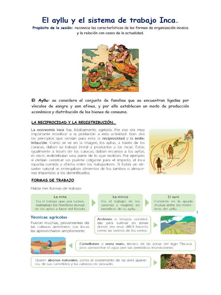 El Ayllu y El Sistema de Trabajo Inca | PDF | Estudios de idiomas ...