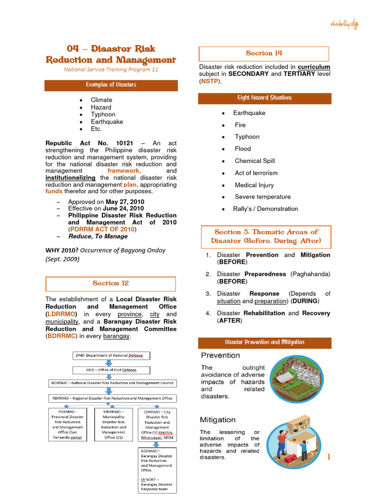 04 DRRM | PDF | Emergency Management | Hazards