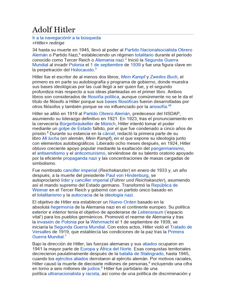 Adolf Hitler: Ascenso y Caída | PDF | Adolf Hitler | Alemania nazi