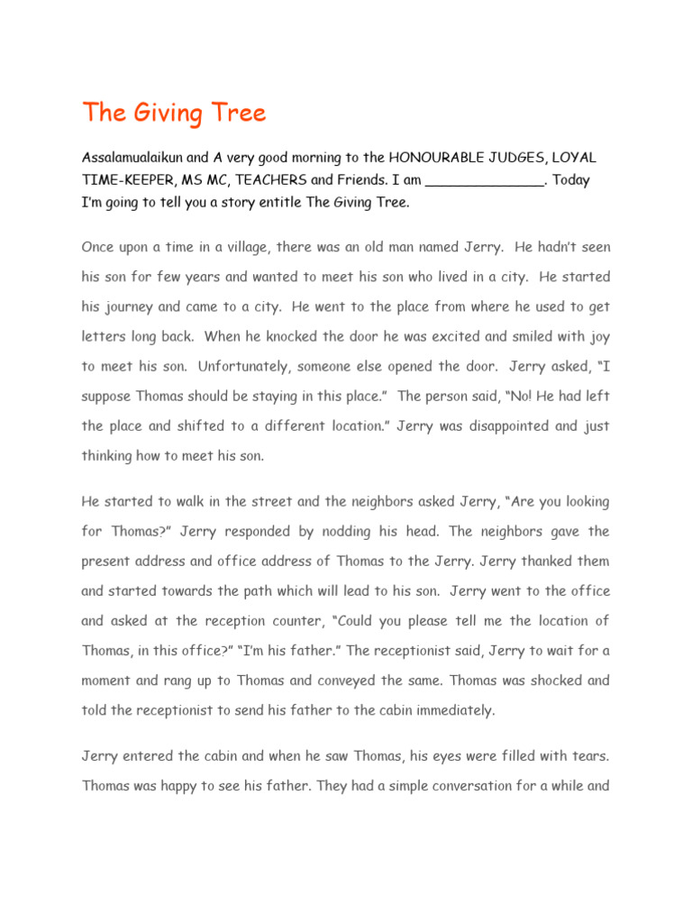 The Giving Tree | PDF