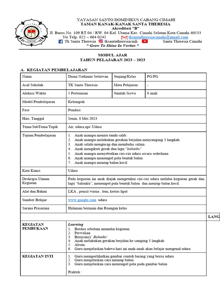 MODUL AJAR Udara Air | PDF