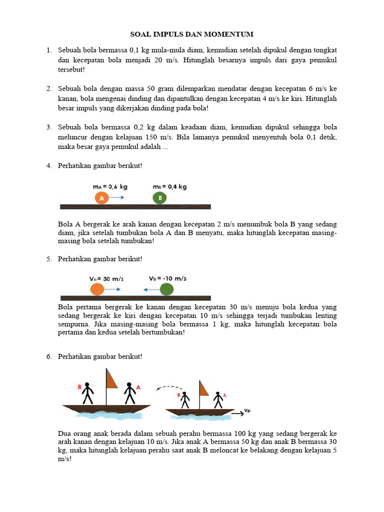 Soal Impuls Dan Momentum | PDF