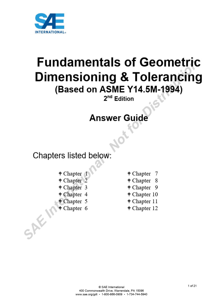 Fund 944 Answer Guide 2nd-Ed-9th-Print | Download Free PDF | Engineering Tolerance | Geometry