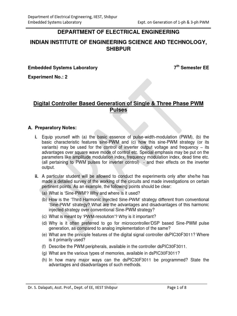 Expt 02 3 PH PWM Draft 1 | PDF | Power Inverter | Amplitude