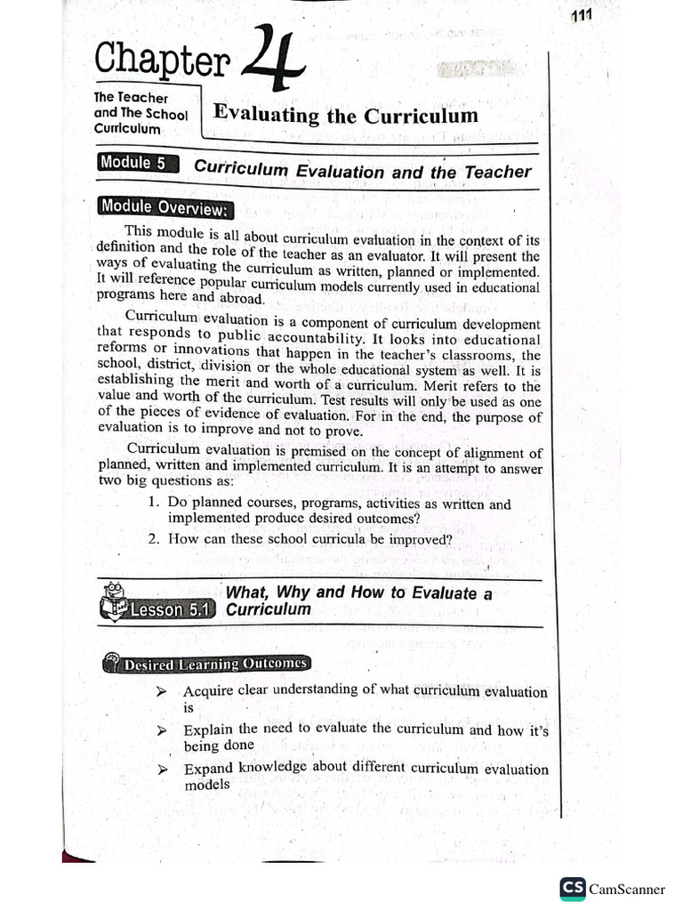 CHAPTER 4 The Teacher and The School Curriculum | PDF