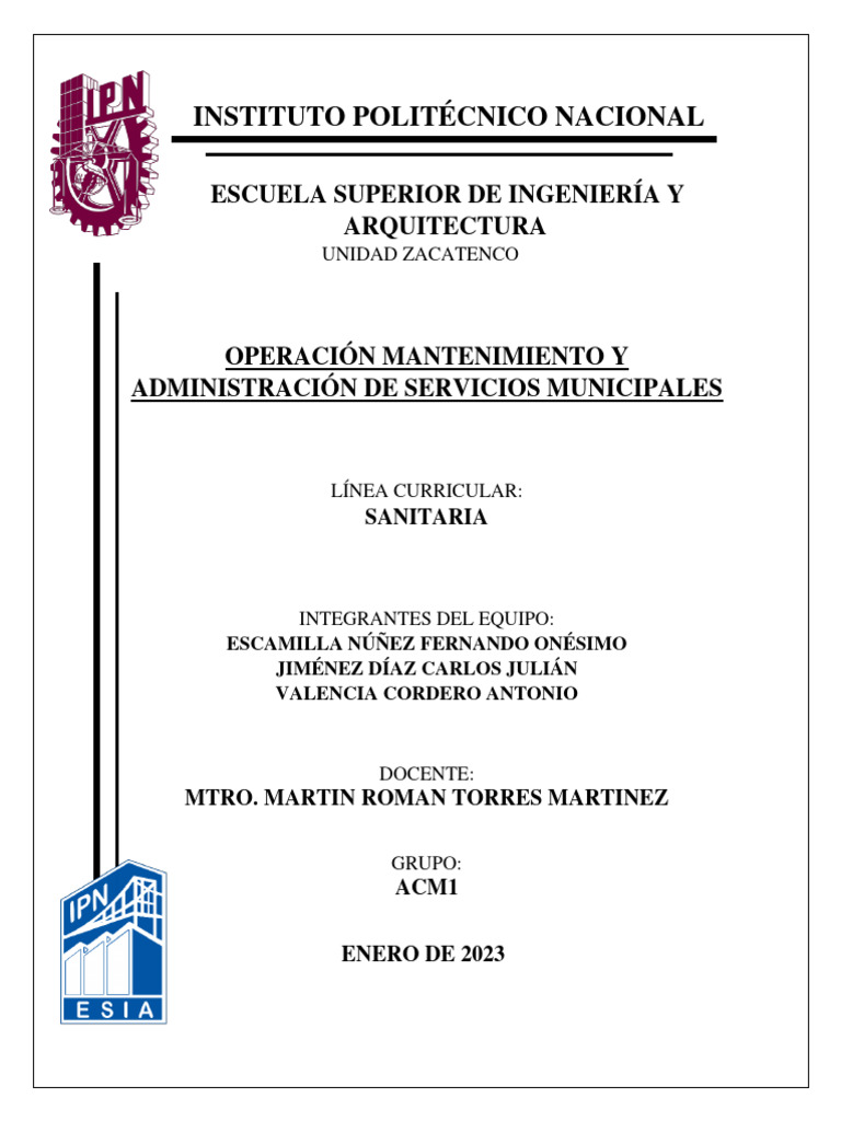 Apuntes Organismos Operadores Ipn Esia Zac | PDF