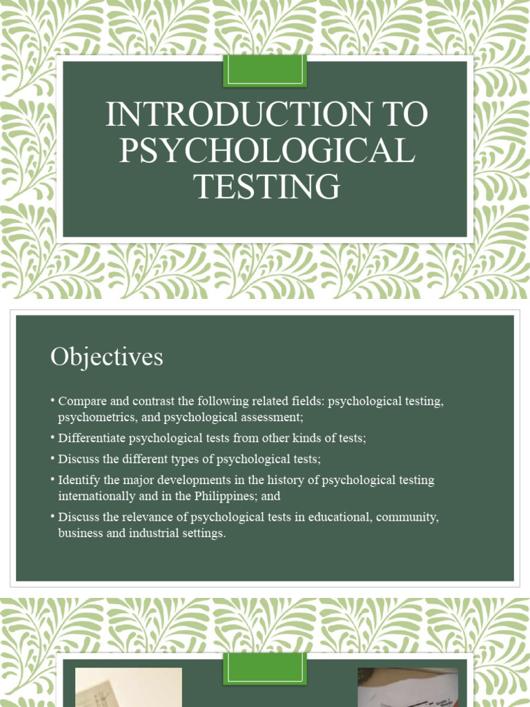 Introduction To Psychological Testing | PDF | Psychology ...