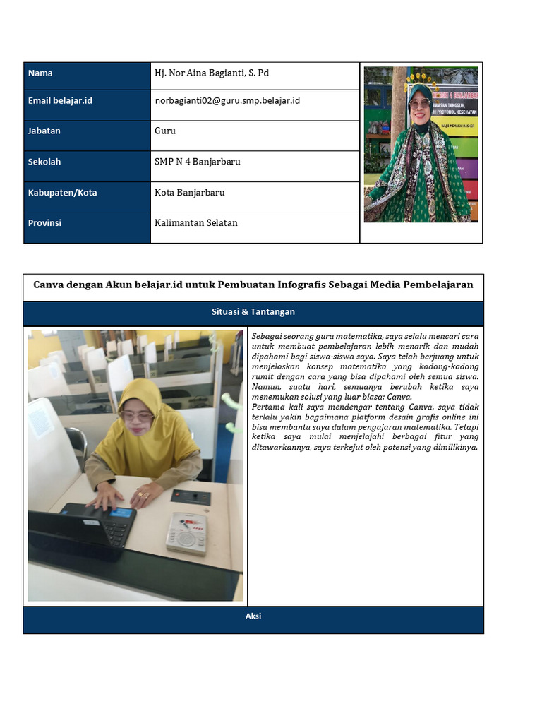 Aina - SMPN 4 Banjarbaru - Canva Dengan Akun Belajar - Id Untuk Pembuatan Infografis Sebagai ...
