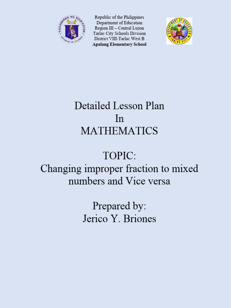 Mathematics DLP Changing | PDF | Elementary Mathematics | Arithmetic