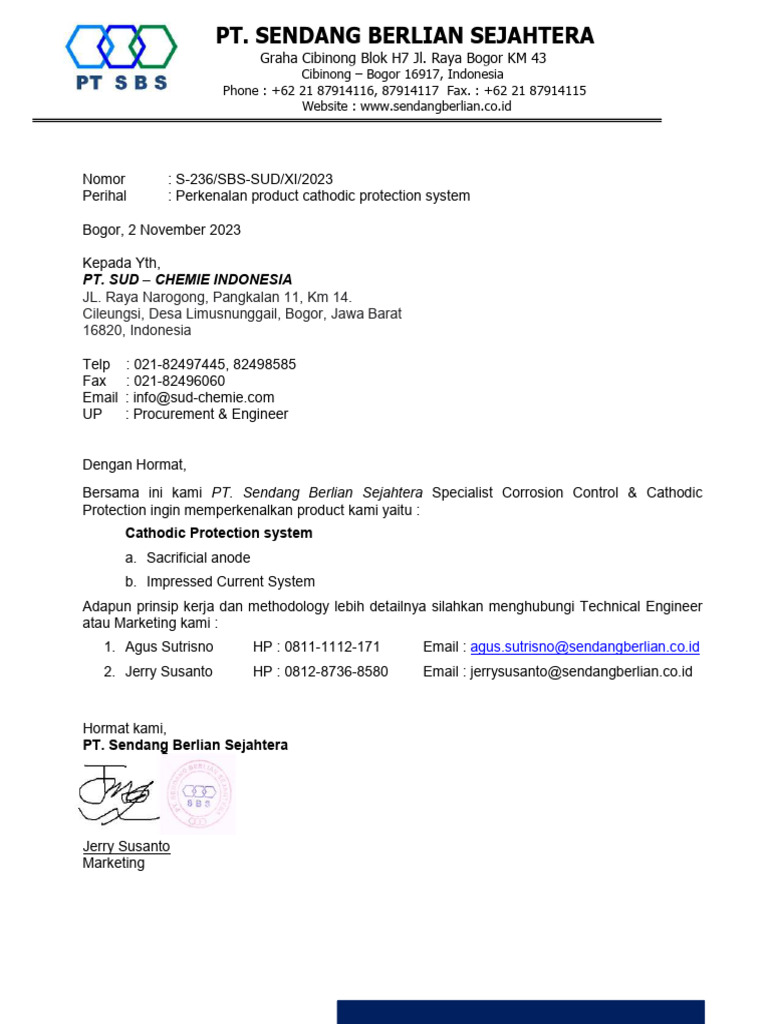 S-236 PT. SUD - Chemie Indonesia | PDF