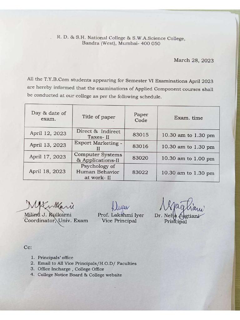 TYBCOM SEM 6 Exams Applied Component | PDF