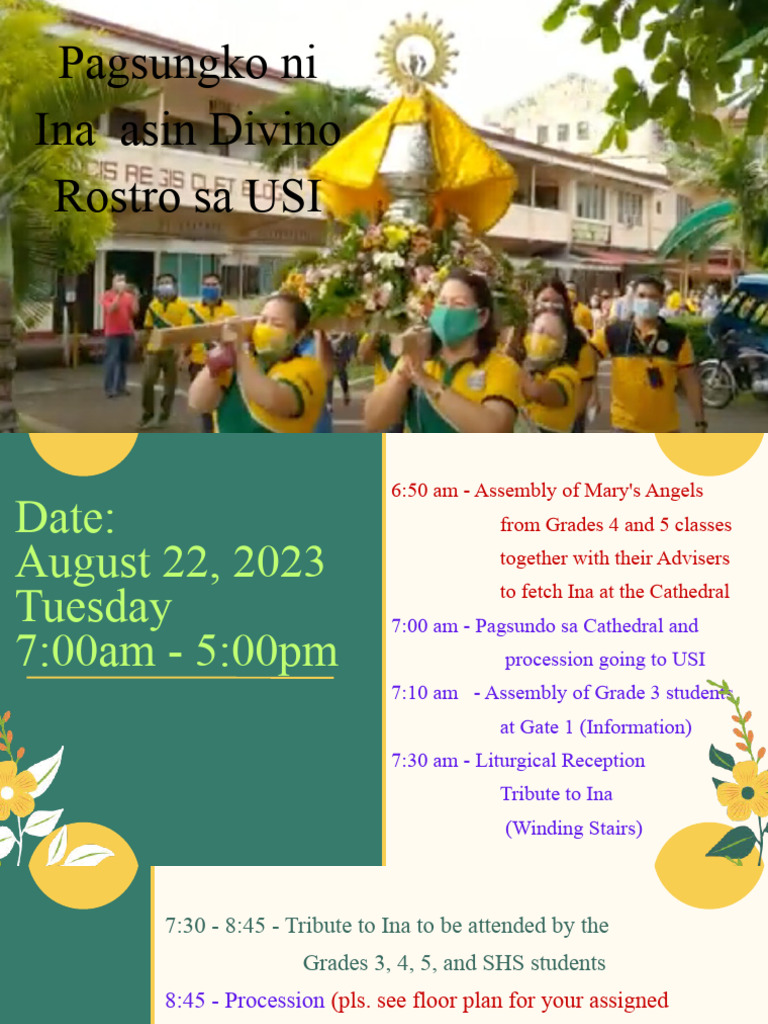 Pagsungko Ni Ina and DIVINO ROSTRO To USI | PDF