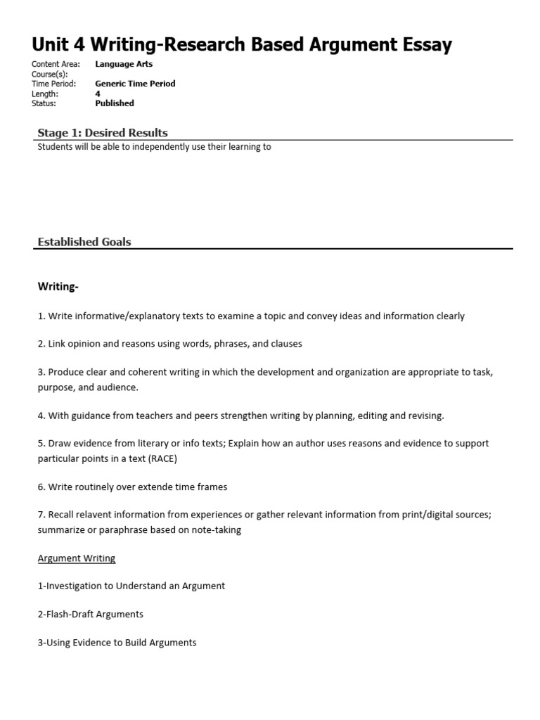 Grade 5 Research Argument Writing | PDF | Information | Comma