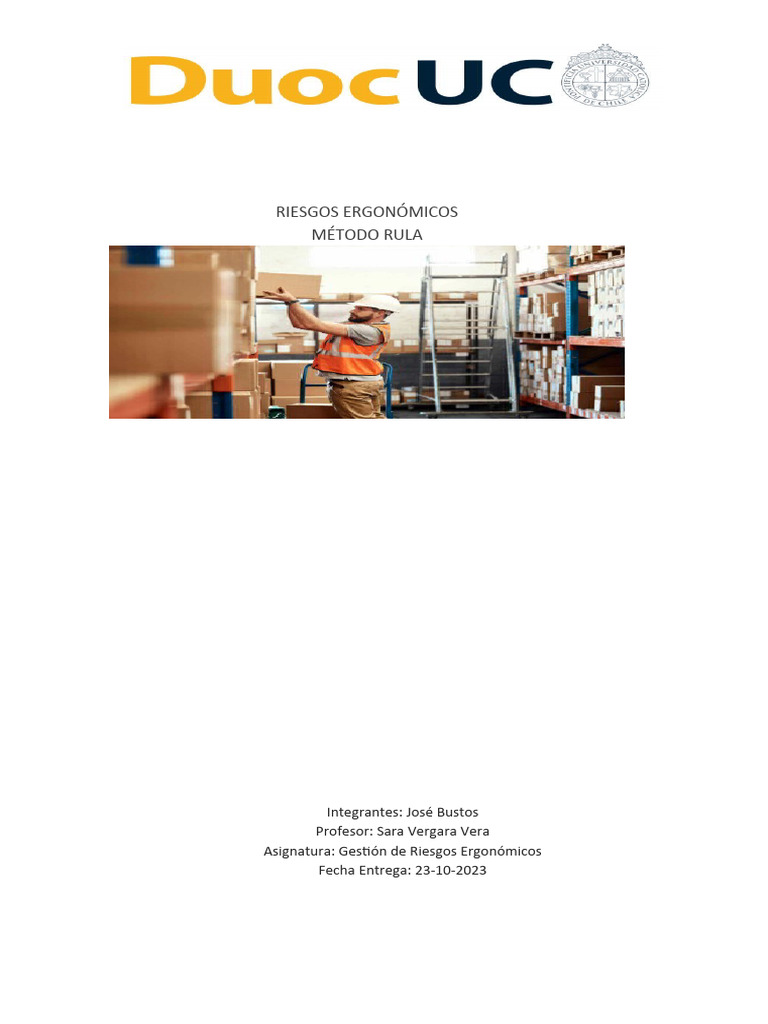 Método Rula | Descargar gratis PDF | Factores humanos y ergonomía