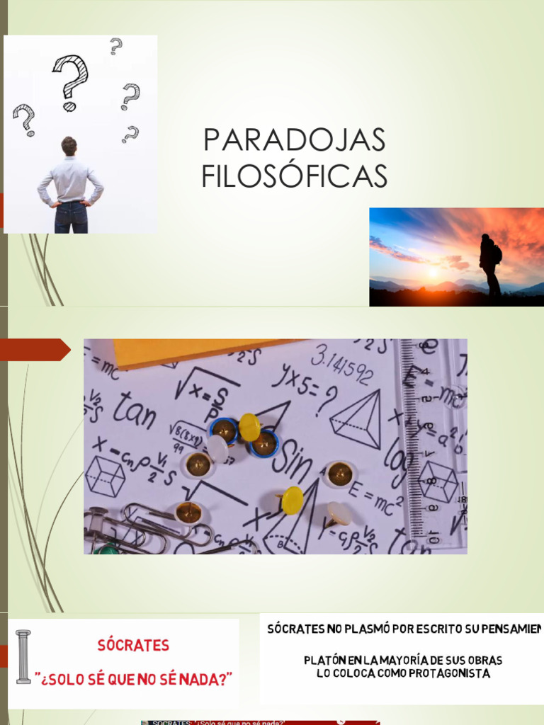 PARADOJAS | PDF | Sócrates | Sabiduría