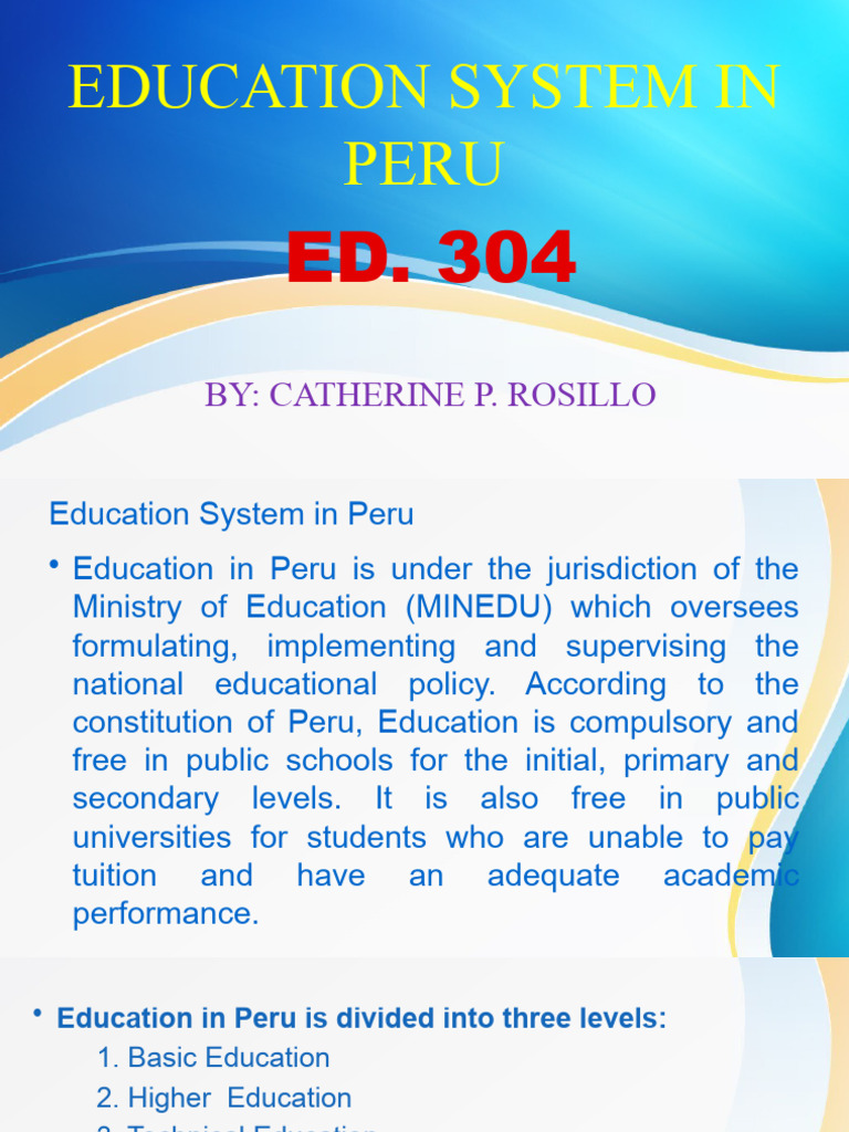 Education System in Peru | PDF | Teachers | Vocational Education