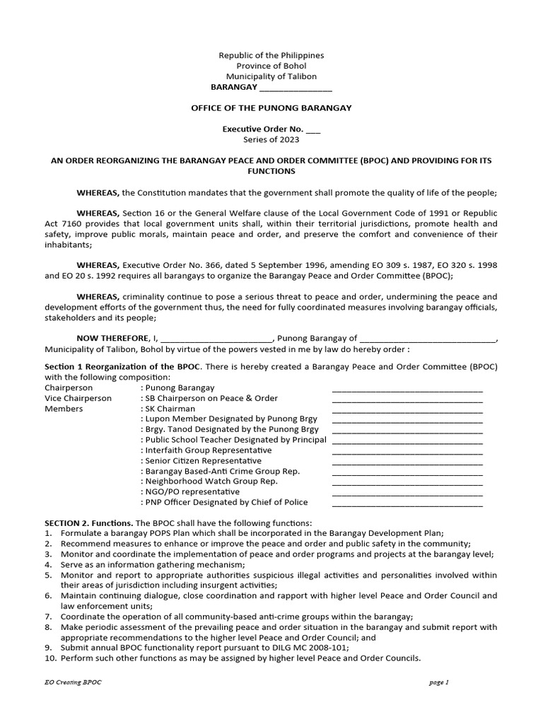 2 Eo Bpoc | PDF | Public Law | Governance
