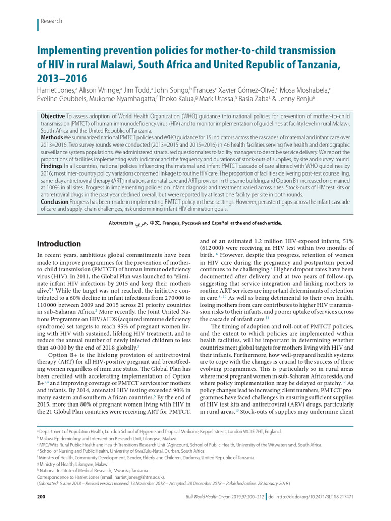 Boletn de La Organizacin Mundial de La Salud | PDF | Hiv/Aids | Management Of Hiv/Aids