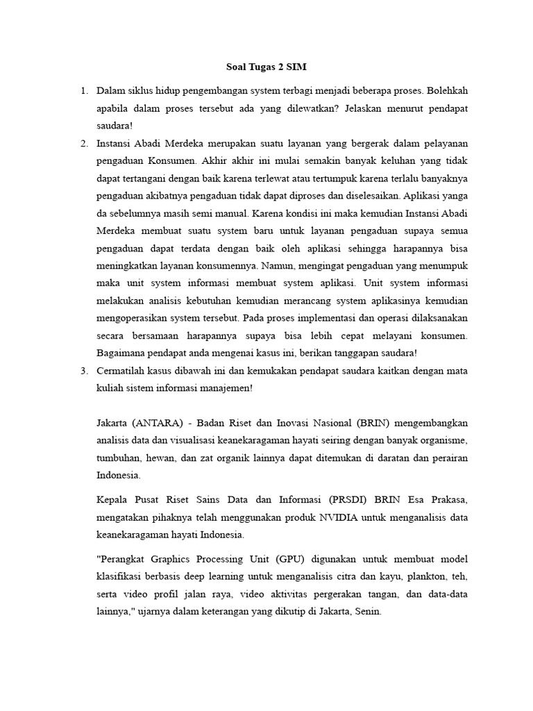 Tugas 2 SIM | PDF