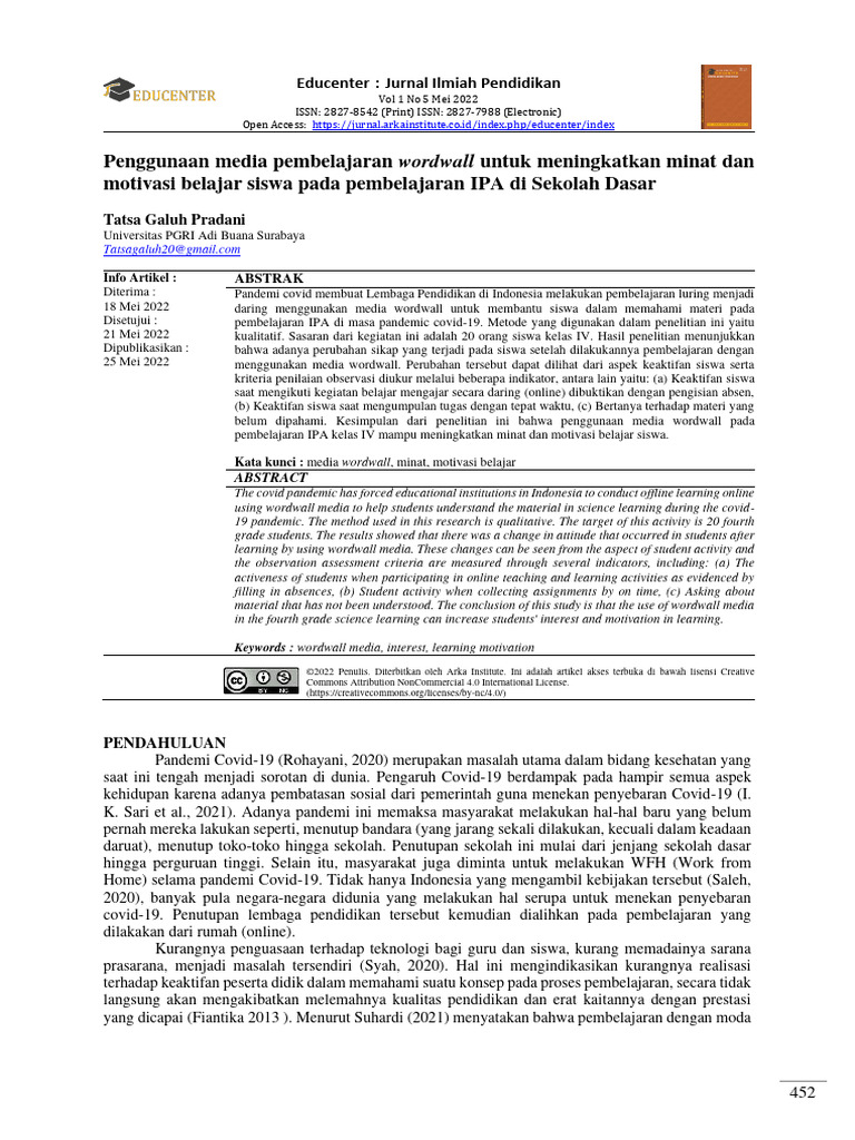 Tatsa Galuh Pradani (2022) Jurnal | PDF