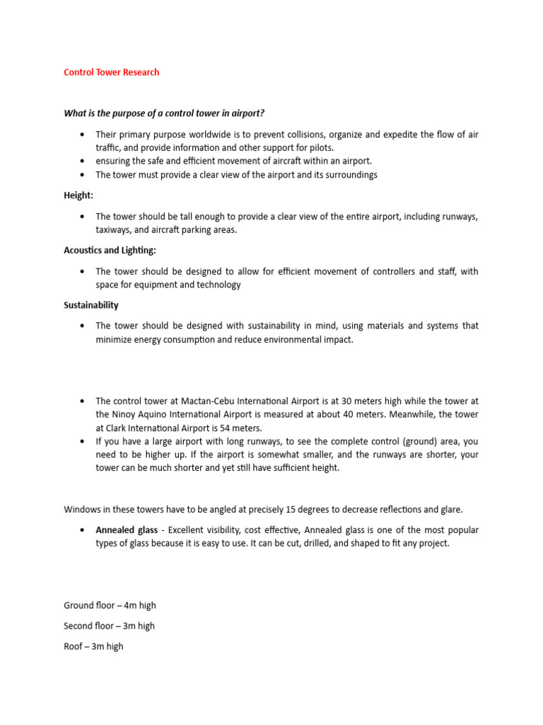 Control Tower Research | PDF | Air Traffic Control | Airport