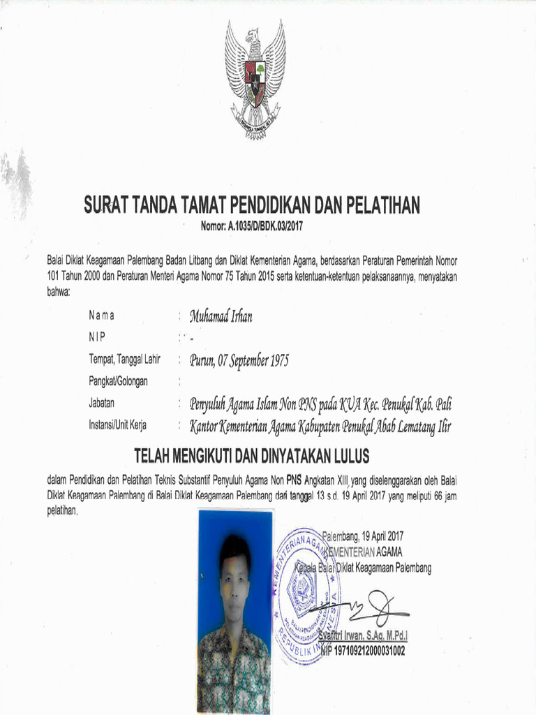 Surat Tanda Tamat | PDF