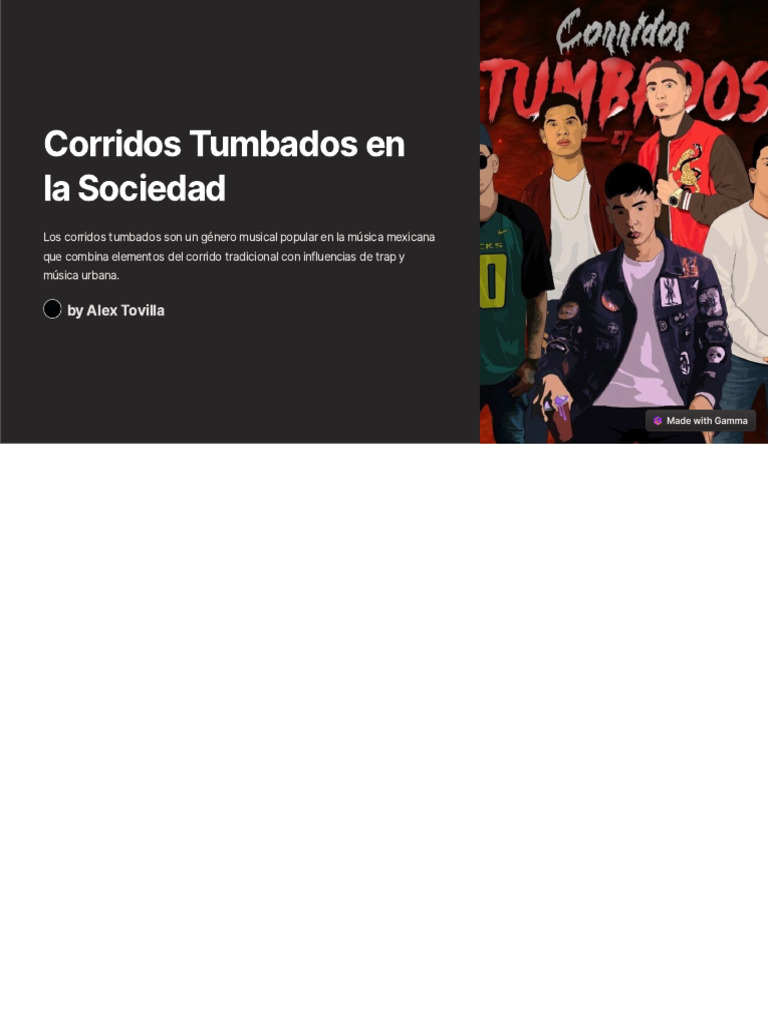 Corridos Tumbados en La Sociedad | PDF | Corrido | México