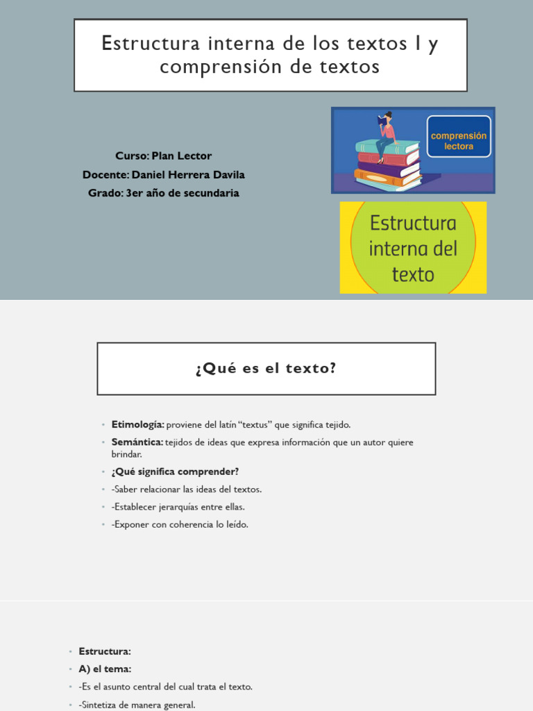 Estructura Interna de Los Textos I y Comprensión 3er Año | PDF | Jerusalén