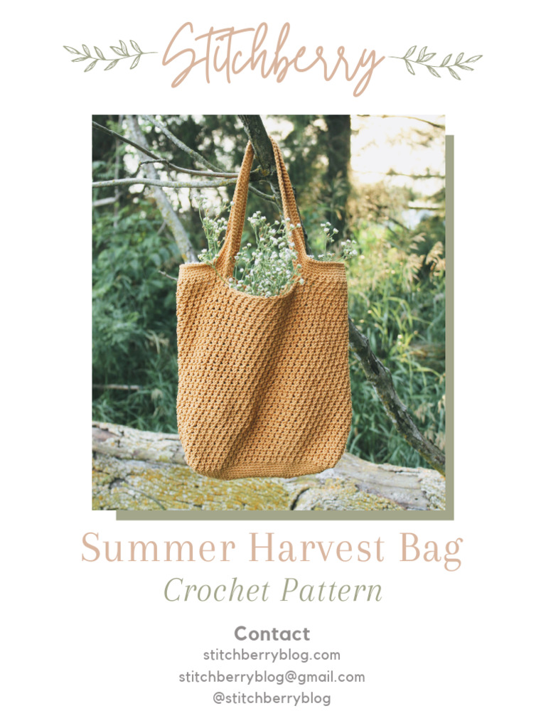 Summer Harvest Bag: Crochet Pattern | PDF | Crochet | Yarn