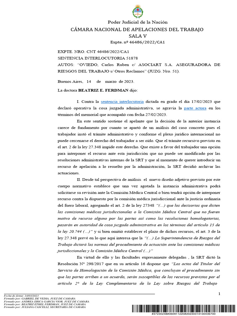 Fallo | PDF | Judicaturas | Apelación