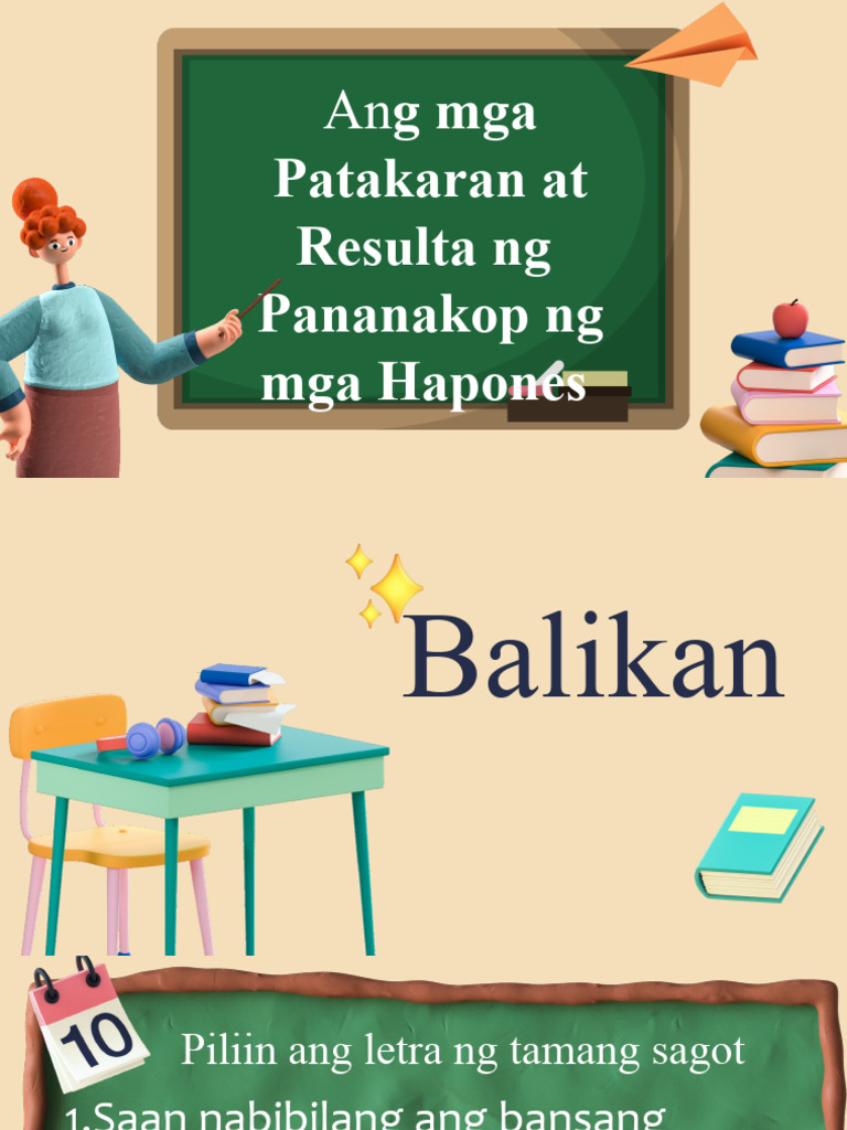 Ang Mga: Patakaran at Resulta NG Pananakop NG Mga Hapones | PDF