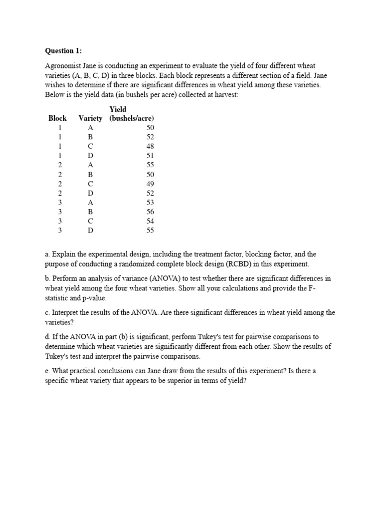 Example RCBD | Download Free PDF | Analysis Of Variance | Experiment