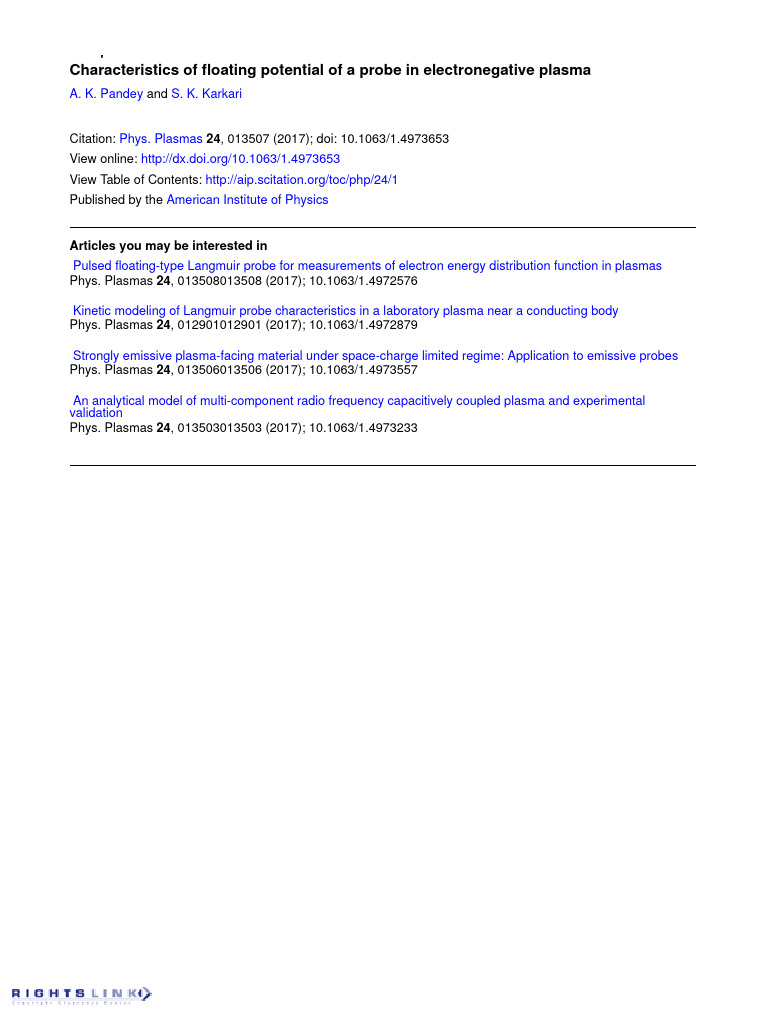 Saturation Current Calculation | PDF | Plasma (Physics) | Electron