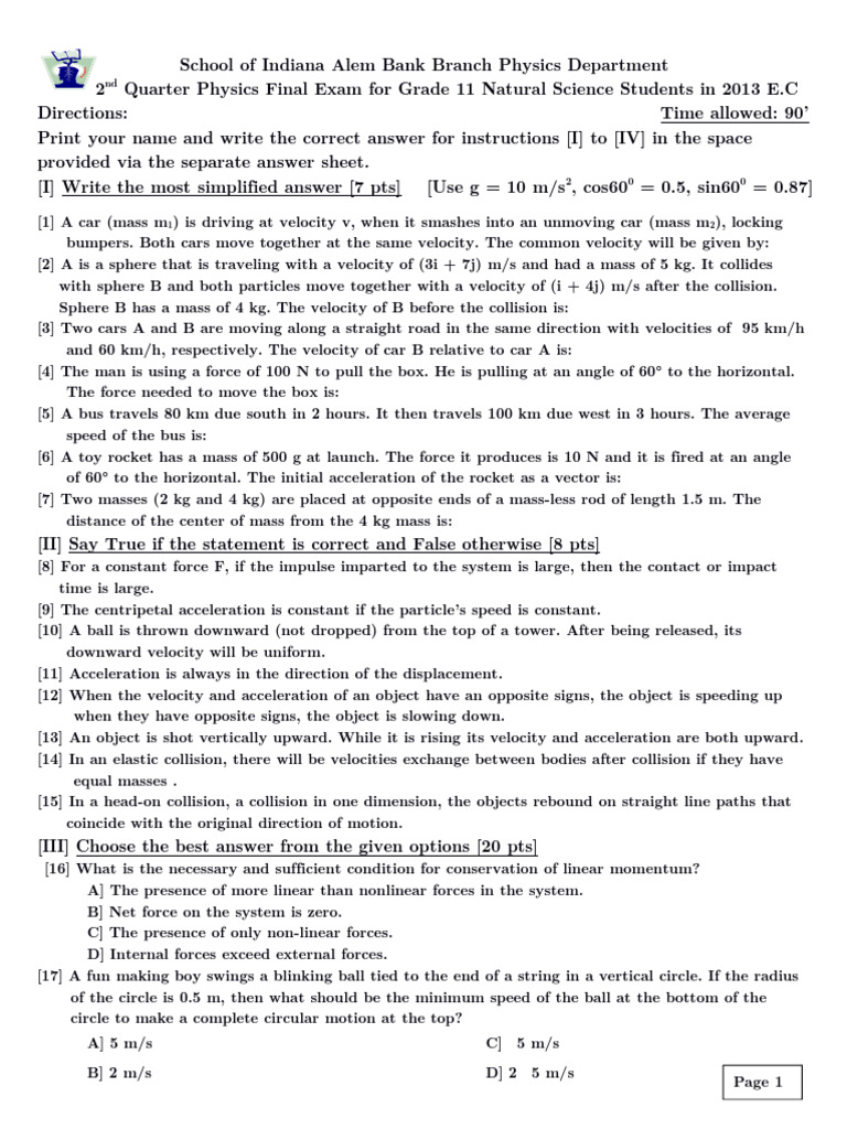G11-Q2-Phy - Final Edited | PDF | Acceleration | Force