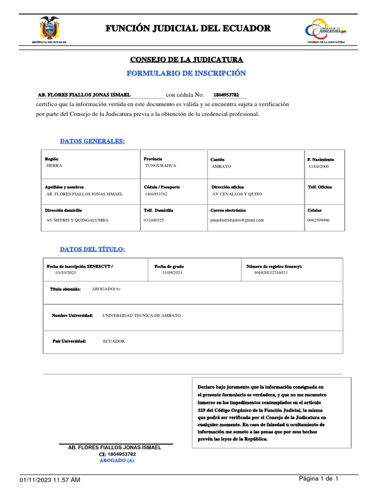 Formulario Complejo Judicial | Descargar gratis PDF | Gobierno | Justicia