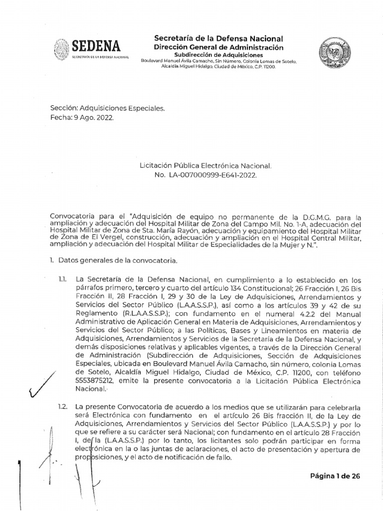 Convocatoria E641 | PDF
