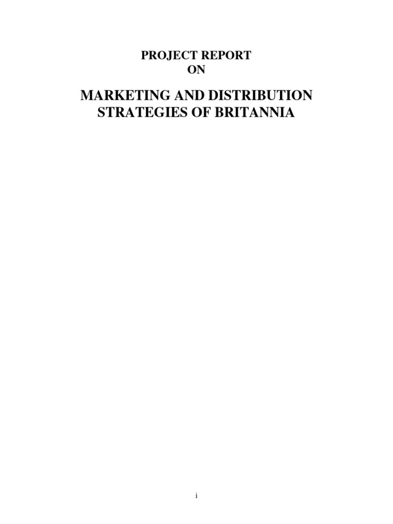 Britannia Marketing & Distribution Report | PDF | Sampling (Statistics ...