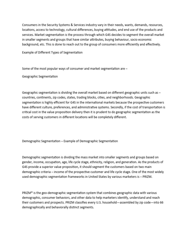 Marketing Segmentation Pdf Market Segmentation Consumer Behaviour