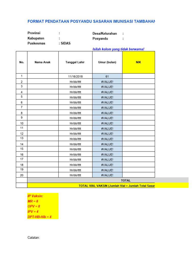 Final - Format Mikroplanning JE SIDAS. | PDF